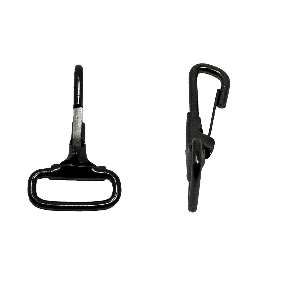 2" Spring Snap Hook (Black) | S&K Theatrical Draperies